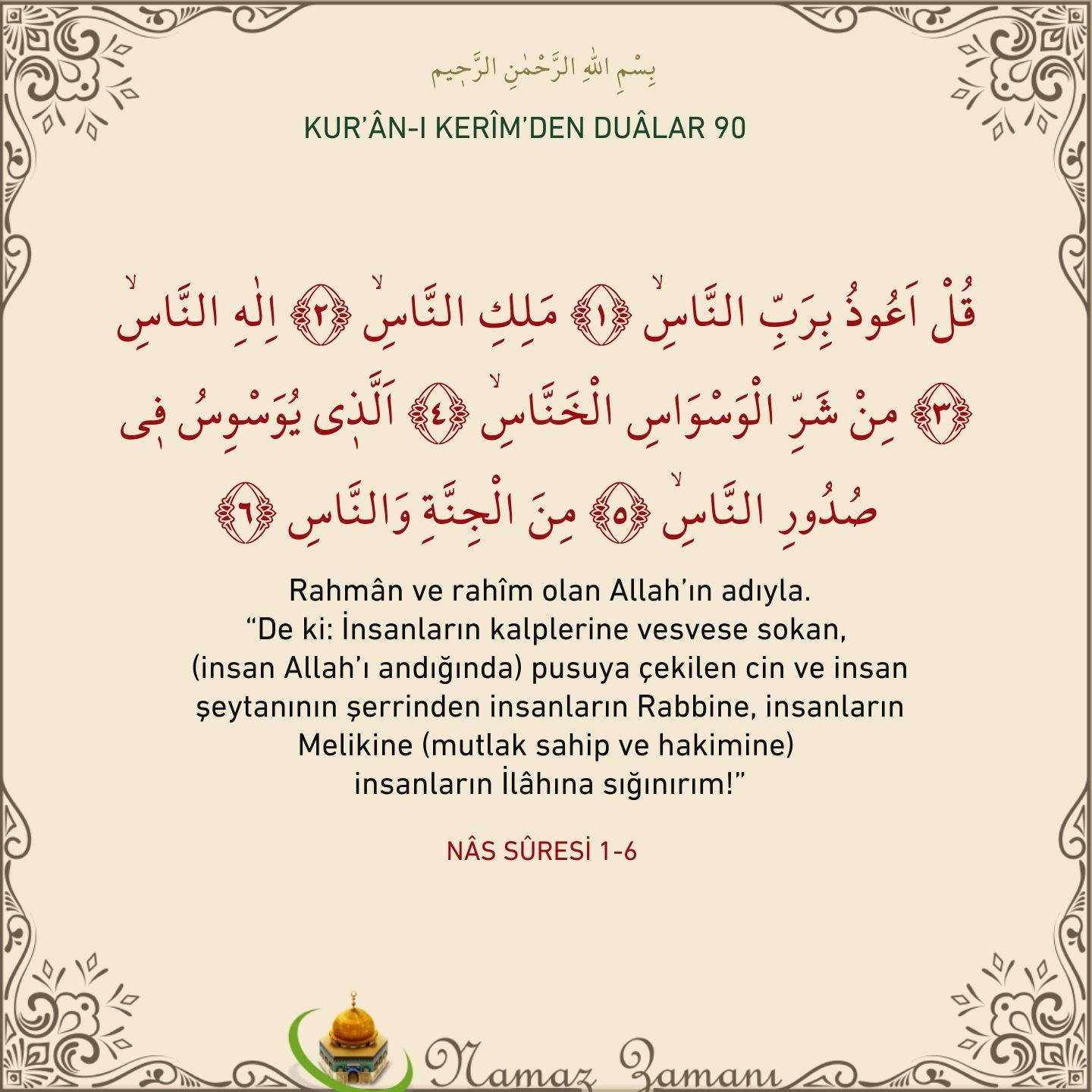 Nâs Suresi 1. Ayet Meali, Nâs 1, 114:1